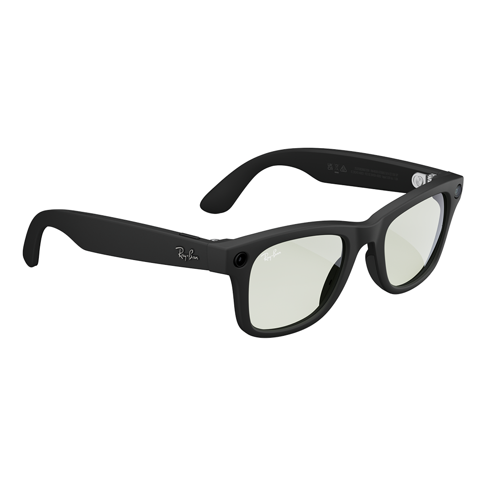 Ray-Ban Meta Glasses Wayfarer Transitions G15 Green - Matte Black ...