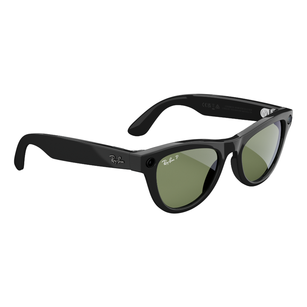 Ray-Ban Meta Smart Glasses Skyler Polarized G15 Green Lens - Shiny ...